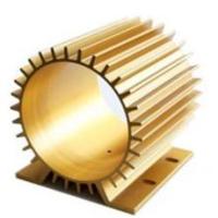China Golden Anodizing Hollow Extrusion Heat Sink Round Flat Square for sale