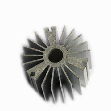 China Round Extruded Aluminum Heat Sinks with Powder spraying Surface finish for sale