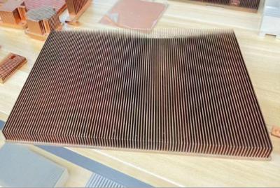 China Big Skiving Fin Cooler Precision Cavity Machining aluminum skived fin heatsink for sale