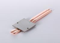 China Black Anodize Copper Pipe Heatsink 0.4mm Aluminum Fin Thickness for sale