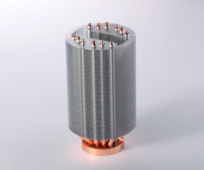 China Customized Aluminum Fin Heat Sink With Copper Pipes Raw Material for sale