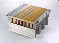 China 0.4mm Aluminum Fin Thickness Copper Pipe Heatsink With Black Anodize Coating for sale