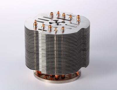 China IP55 Copper Tube Heat Sink Stamping 0.4mm Aluminum Fin Customized for sale
