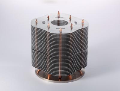China Anti Anodizing Copper Heat Pipe Heatsink High Power With Aluminum Plate for sale