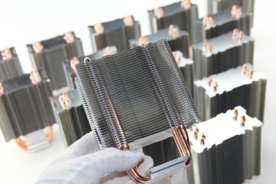 China Customized 450G Copper Pipe Heat Sink Epoxy Gluing Bonding OEM / ODM for sale