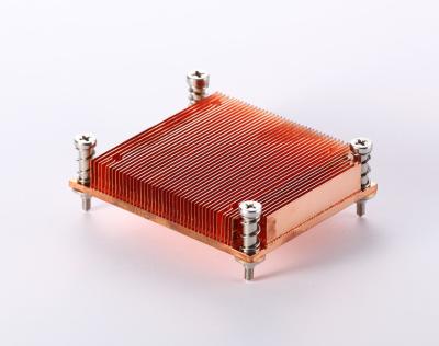 China Aluminum Skiving Fin Copper Heatsink CNC Machining Customized for sale