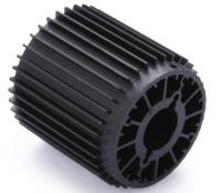 China CNC Machining Extrusion Aluminum LED Lamp Heat Sink with Black Anodized for sale