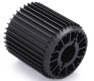 China CNC Machining Extrusion Aluminum LED Lamp Heat Sink with Black Anodized for sale
