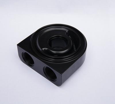 China Custom Black Aluminum Alloy CNC Machined Parts +/- 0.005MM Tolerance For USB Chips Cover for sale