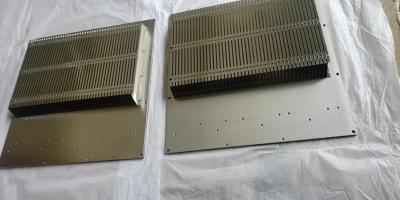 China Silver Anodizing CNC Machining Heatsink Fold Fin Insert Heatsink for sale