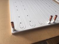 China 395*395*10 mm Aluminum Powder Coated Cold Plate 99.5% LF Solar Panel Water Cooled Heat Sink for sale
