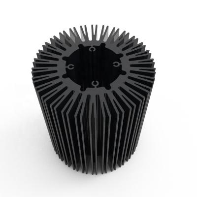 China Black ODM Extruded CNC Aluminum Heat Sinks For LED Radiator for sale