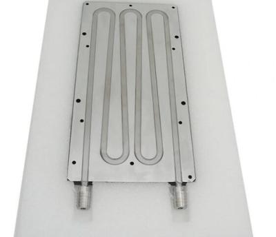 China Aluminum Liquid Cold Plate With Stainless Steel Tube Heatsink for sale