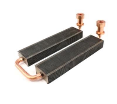 China Customzied 0.1mm Zipper Fin Copper Pipe Heat Sink For Medical Equipment for sale