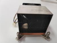 China C1100 Strips Square Heat Sink With Round Fan Cooper Base for sale