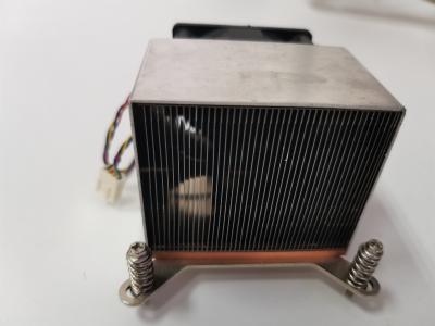 China C1100 Strips Square Heat Sink With Round Fan Cooper Base for sale