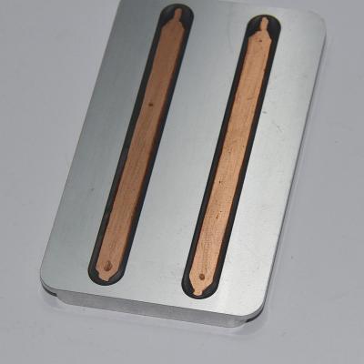 China Al6063 T6 Aluminum Copper Heatsink , Copper Pipe Flattened Aluminum Base Plate for sale