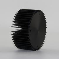 China Black Electroplated Extruded Aluminum Heat Sink , FM Forging Round Heatsink for sale