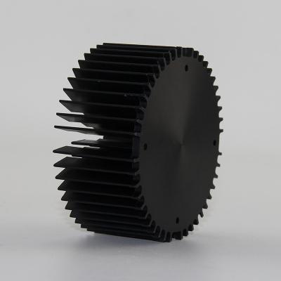 China Black Electroplated Extruded Aluminum Heat Sink , FM Forging Round Heatsink for sale