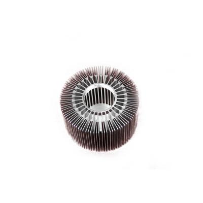 China Customized Aluminum Heat Sinks Round Black Anodize For LED Light for sale