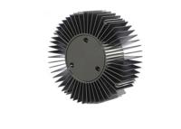 China 70 W Round Extruded Auminum Led Heatsink With Black Anodizing for sale