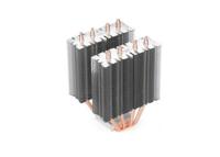 China Double Aluminum Fin Led Grow Light Heatsink With 4pcs Heatpipes for sale