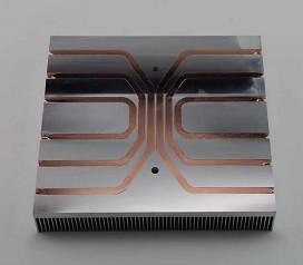 China Copper Pipes Bonded Fin Heat Sink Aluminum Skiving Burried OEM For Locomotives for sale