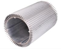 China Round Aluminum Alloy Extrusion Heat Sink Silvery For Motorcycle for sale
