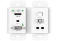China Lpcm Audio Format Hdbaset Extender 91.8x104.8x43mm Wallplate for sale