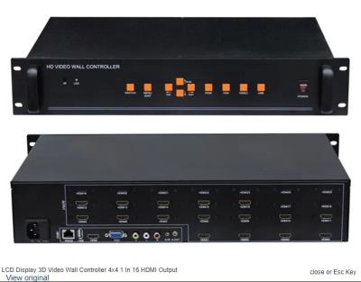 China Advanced 2x4 2x2 3x4 Display Video Wall Controller with 1920x1080 Resolution for sale