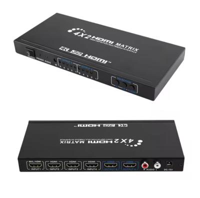 China hdmi 4x4 hdmi1 4 matrix switcher 4x2 4k hdr hdmi hdcp 2.2 matrix switcher for sale