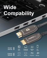 China 4K 60Hz HDMI Fiber Optic Cable Supported 1080p / 3D / Deep Color for sale