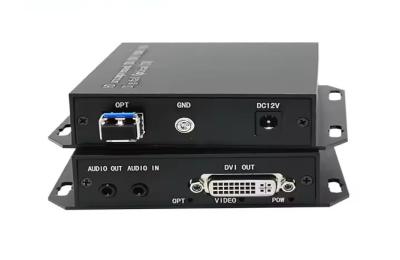 China DVI Fiber Optic Extender | 20km 1080p@60Hz Transmission | DVI-D Dual Link for sale