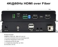 China HDMI 4K Optical Extender Long Distance 4K HDMI Over Fiber Solution for sale