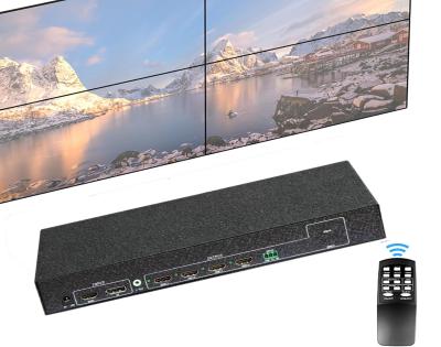 China 4K 30Hz 2x2 LCD Video Wall Controller Multi Monitor Splicing Processor for sale