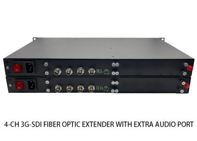 China 4-Ch 3G-SDI Fiber Optic Extender With Extra Audio Port for sale