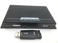 China USB 3.0 Fiber Optic Extender with 300m Distance, 5 Gbps Speed, and 4-Port USB Hub for sale