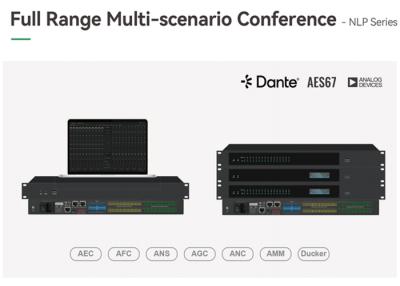 China VINCAN NLP Series Conference Audio DSP Processor with AEC Automatic Mixing and Dante/AES67 Network Audio for sale