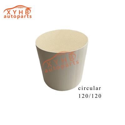 China Ceramic Carrier High-Quality Round Three-Way Catalytic Filter Element Euro 1-5 Model: 120*120 for sale