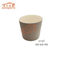 China Ceramic Carrier Oval High Quality Three Way Catalytic Filter Element Euro 1-5 Model 80 X 60 X 90 for sale