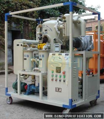 China Trailer Type High Vacuum Oil Purifier / Oil Treatment Plant Oil Cleaning Machine for sale