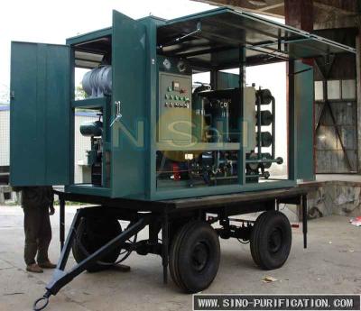 China Small Size Vacuum Dehydrator Oil Purification System Degassing Double Stage for sale