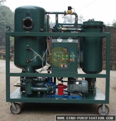 China Custom Color Turbine Oil Filtration Machine Fixing Type With Four Wheels for sale