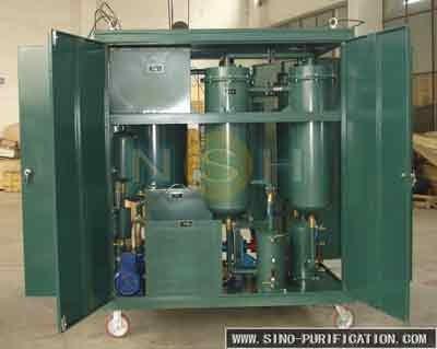 China Steel Enclosure Shieled 129kw Dehydration Vacuum Turbine Oil Purifier for sale