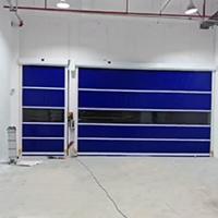China Hygienic And Washable Operating Speed Adjustable High-speed PVC Door For Food Processing Plants for sale
