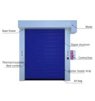 China IP54 PVC Blue Automatic High Speed Freezer Door with Safety Sensor Cold Storage Operations for sale