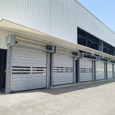 China Rigid Aluminum Spiral Fast Door , High Speed Industrial Roller Shutter Doors For Chemical Plants for sale