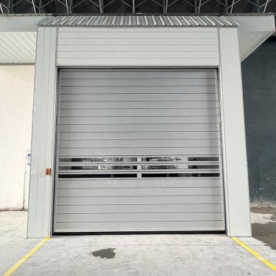 China Automatic Commercial Spiral High Speed Door Exterior Aluminum Rapid Garage Door for sale