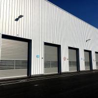 China Beverage-Workshop 0.75KW-1.5KW Rigid Aluminum Spiral High Speed Door Facility Access System for sale