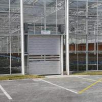 China 0.75-1.5KW Anti Wind Spiral High Speed Door For Ambient Food Processing Plants for sale